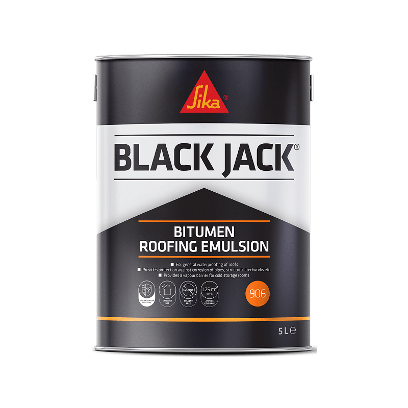 Black Jack 906 Bitumen Roofing Emulsion – 5L - SPC for Sika Products
